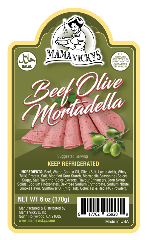 Halal BEEF OLIVE MORTADELLA | Halal Mortadella